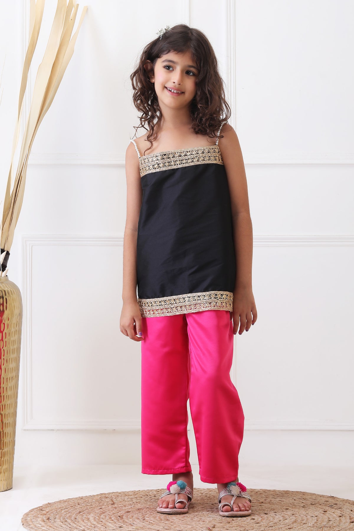 Buy-Midnight Gulaab Lace Suit Set-Ethnic suit for Girls - Black ...