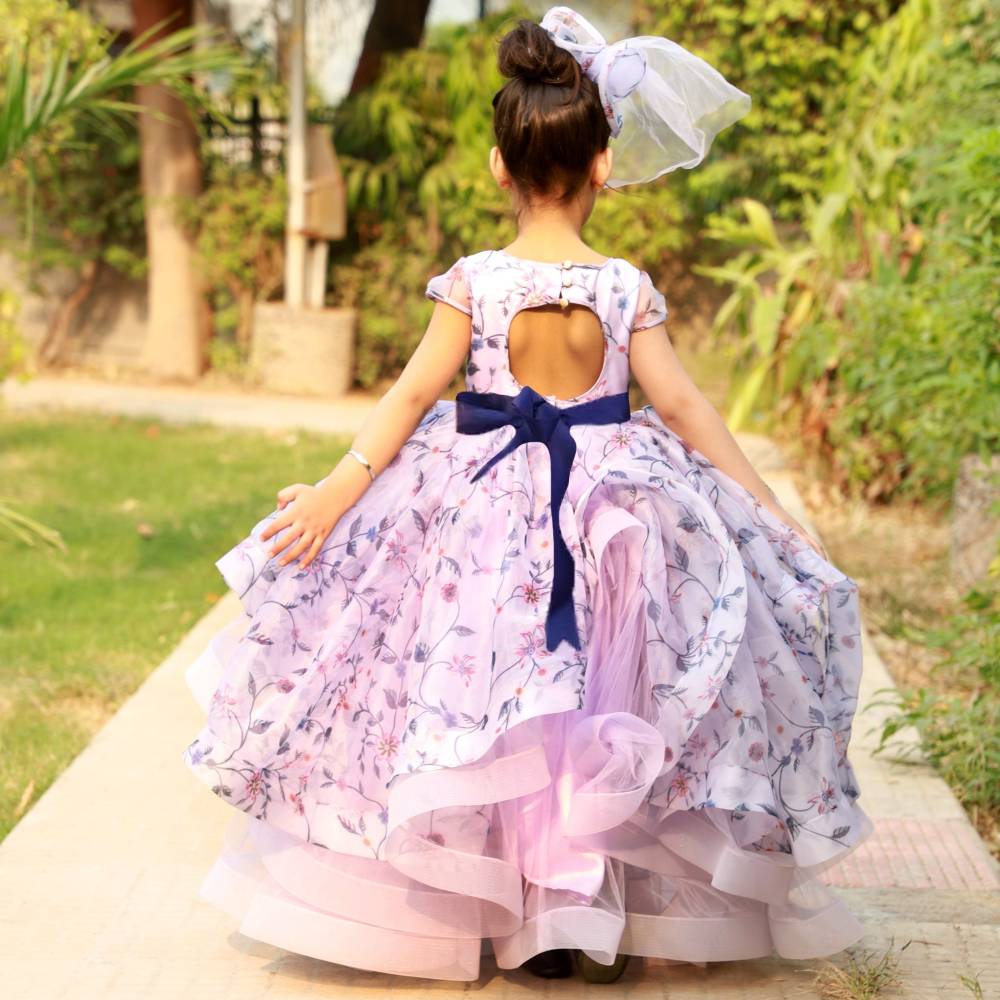 Lavender Kiss Ruffled Gown